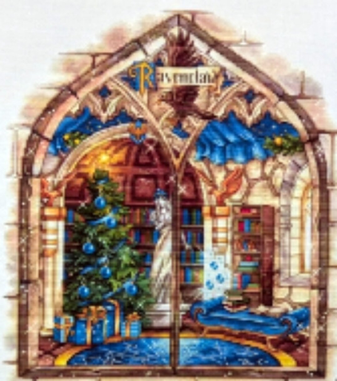 Ravenclaw Common Room Counted Cross Stitch Kit, 18 Count - Etsy