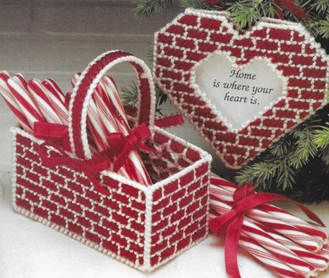 Brick Basket and Matching Ornament Frame Plastic Canvas Pattern PDF ...