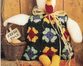 Chicken Granny Square Crochet Pattern – PDF Tutorial, Step-by-step ...