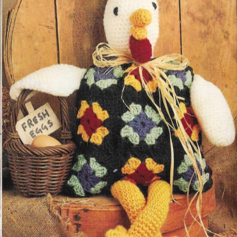 Granny Square Chicken Pattern - Etsy UK