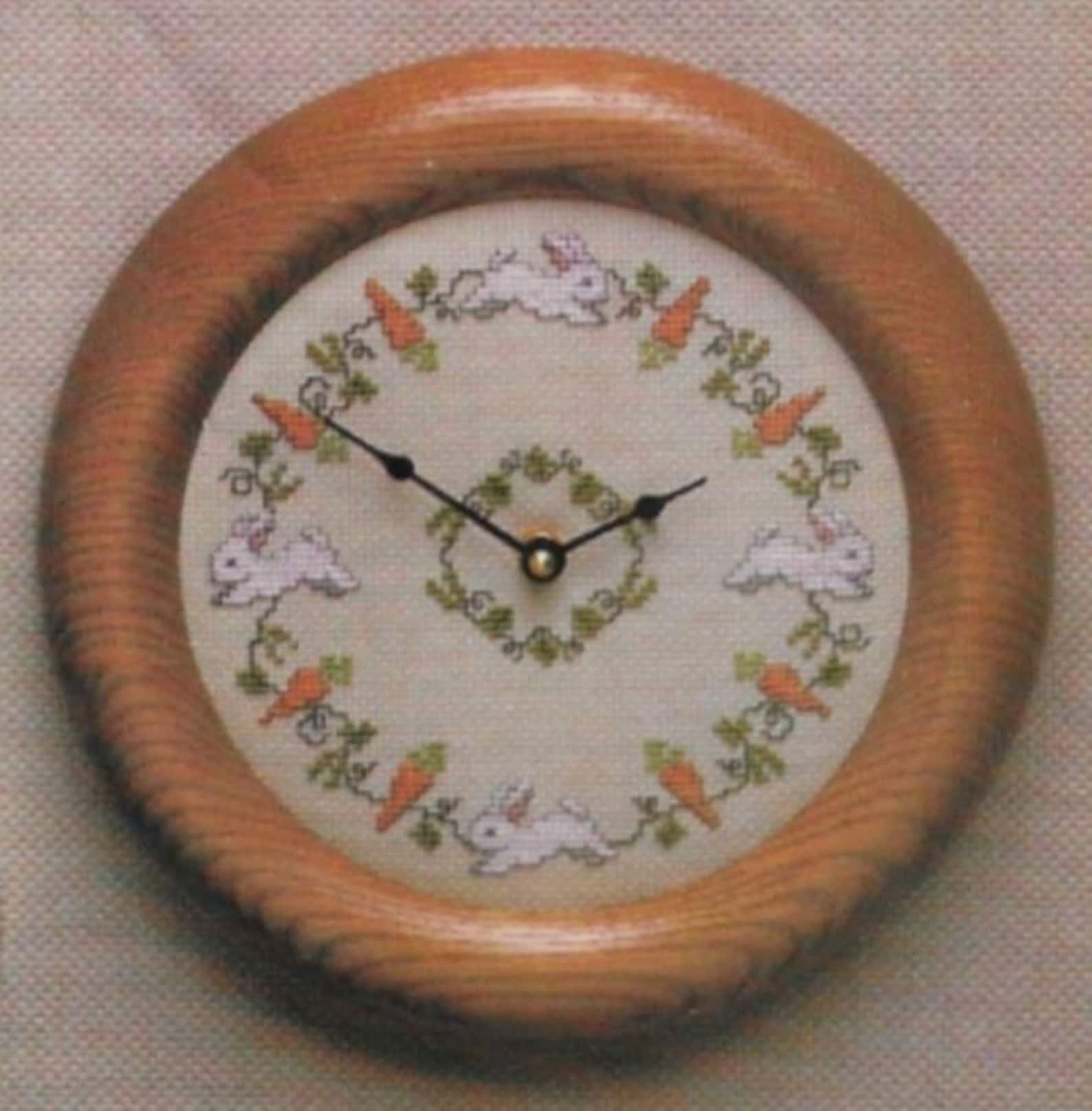 Rabbit Wall Clock Cross Stitch Pattern PDF - Etsy