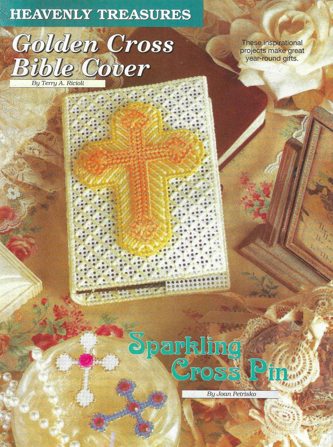 Bible Cover Plastic Canvas Pattern PDF+ Bonus Cross Pin - Etsy