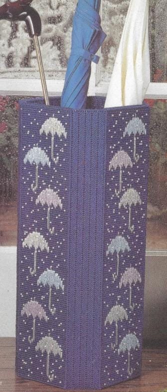 Umbrella Stand Plastic Canvas Sign PDF - Etsy