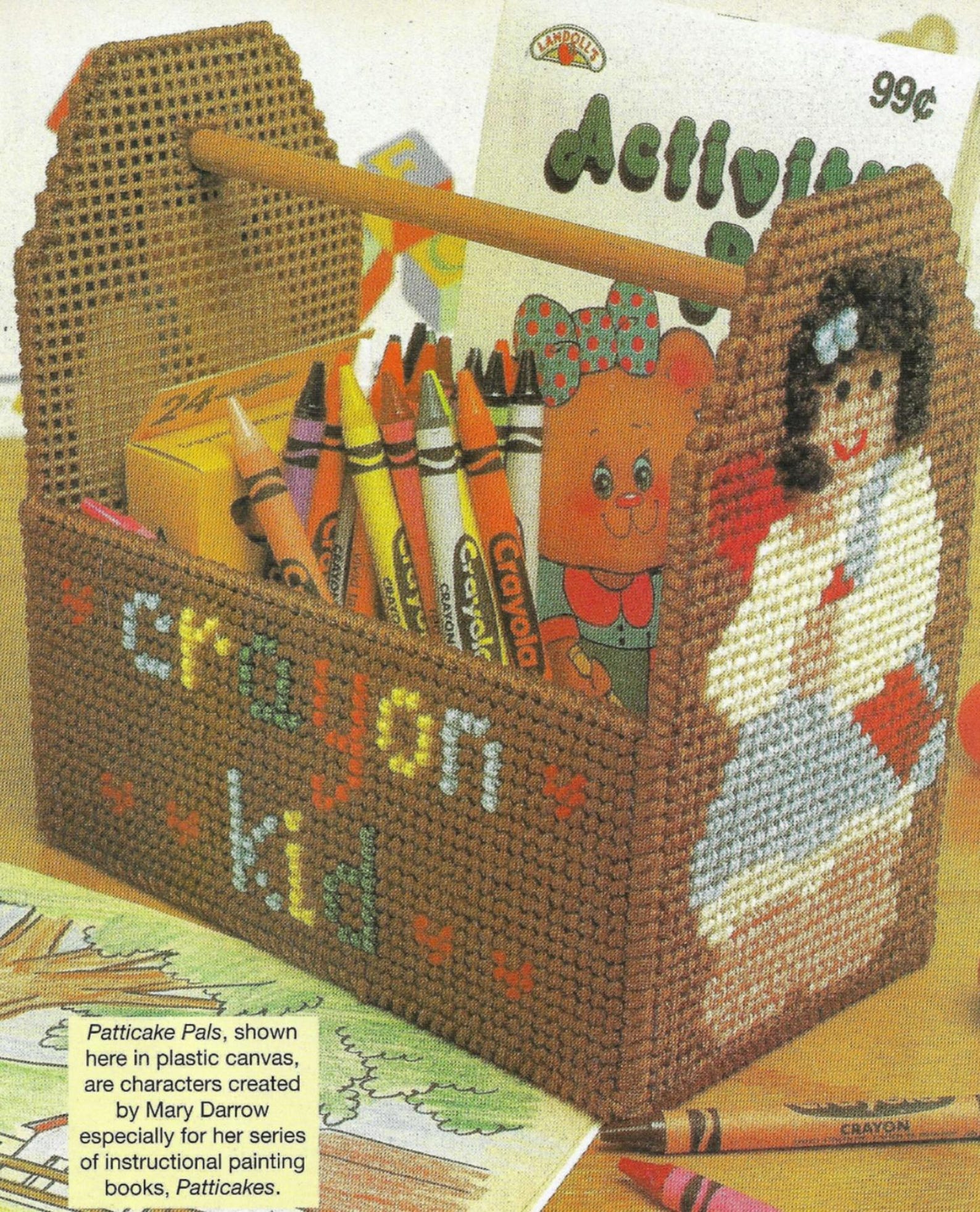 Kids Crayon Caddy Plastic Canvas Pattern PDF - Etsy