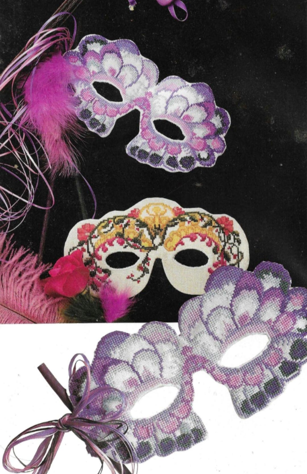 Two Masks Cross Stitch Pattern PDF - Etsy