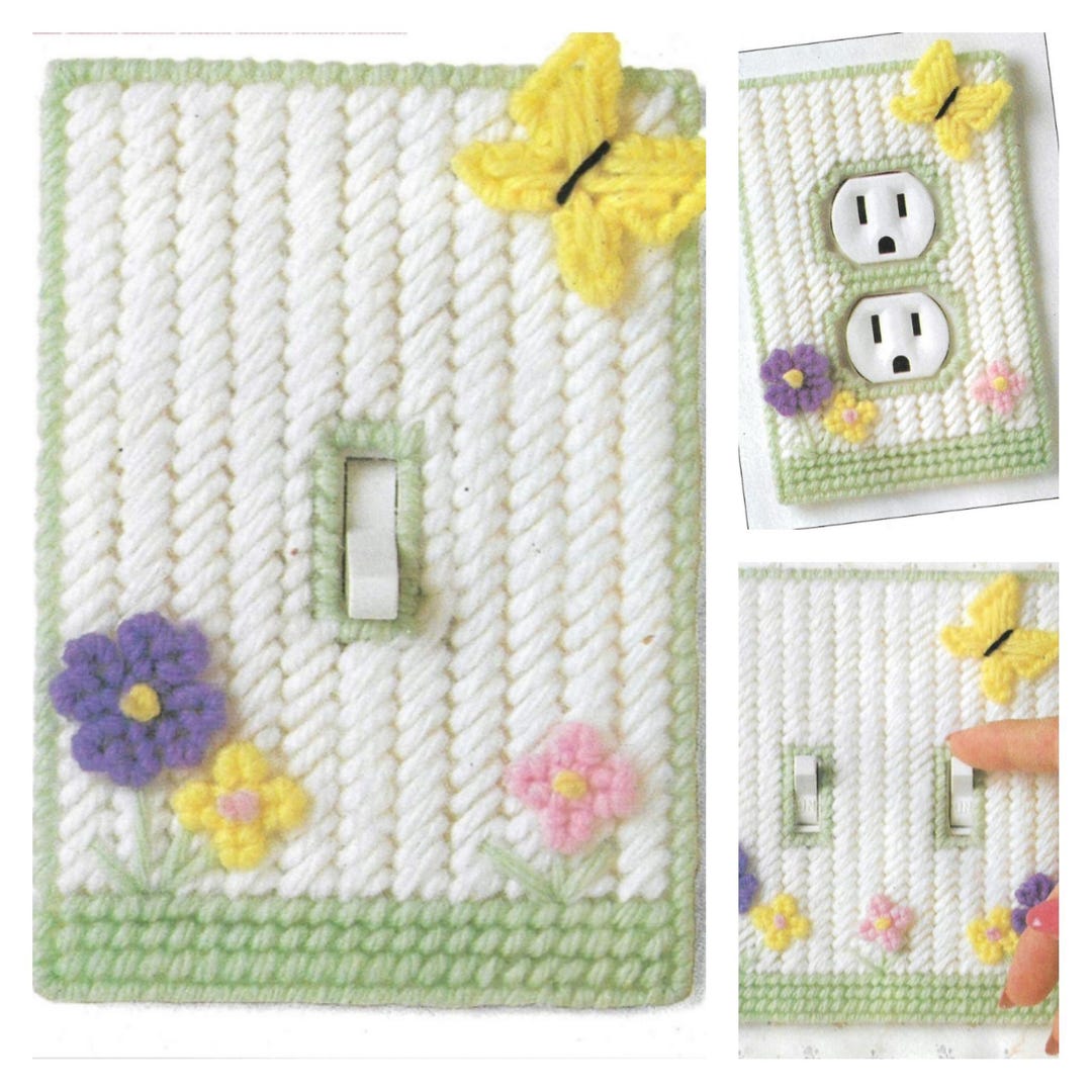 Butterfly Light Switch and Outlet Covers Plastic Canvas Pattern PDF - Etsy