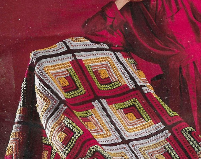 Vintage Crochet Pattern Pretty Pyramid Afghan PDF Instant Digital ...