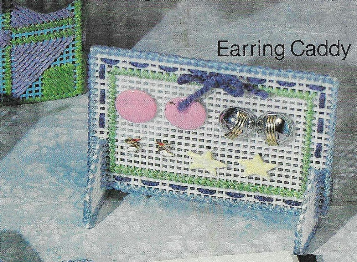 Earring Caddy Plastic Canvas PDF - Etsy