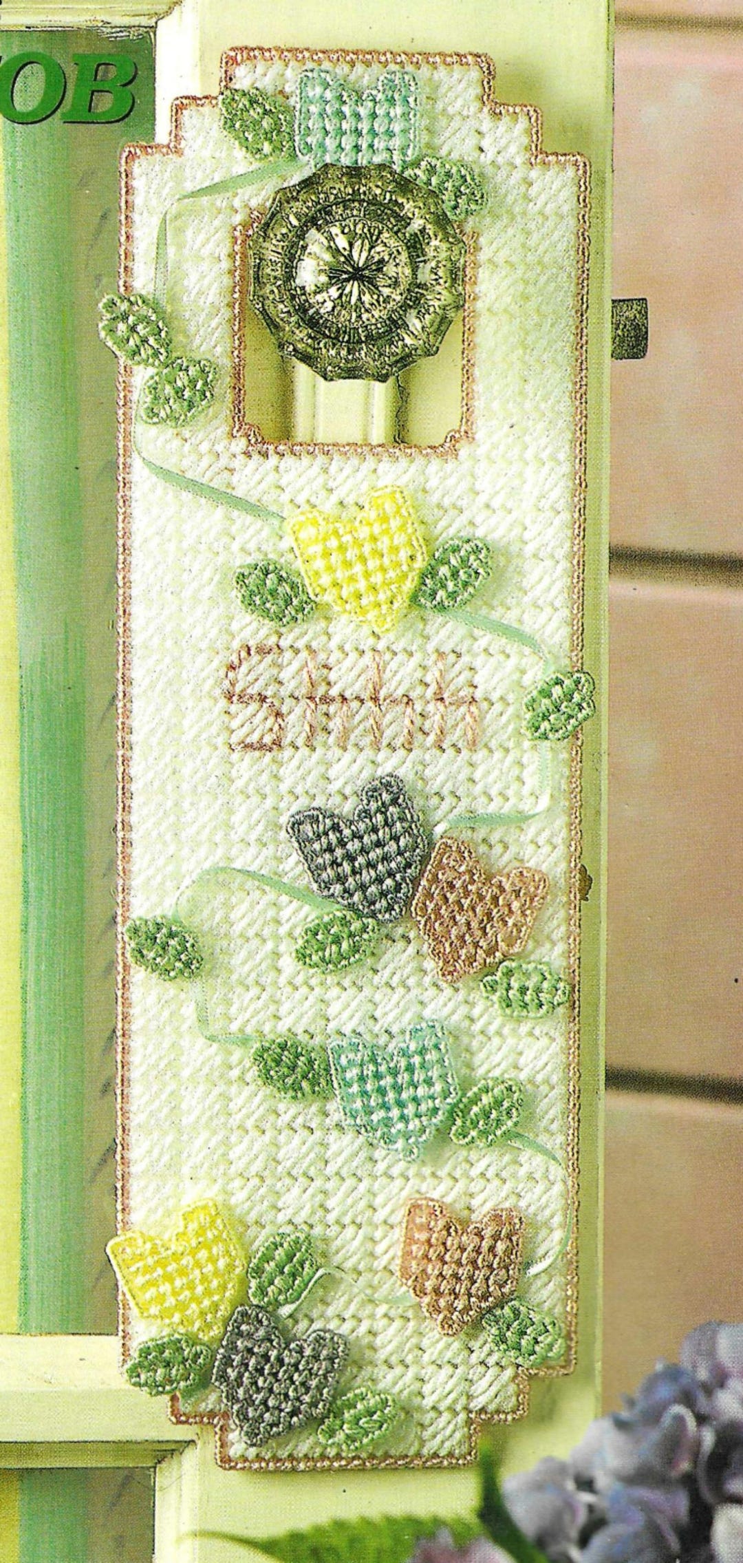 Floral "shhh" Door Hanger Plastic Canvas PDF - Etsy