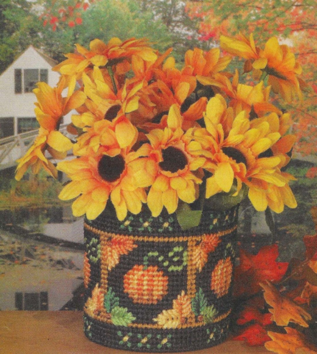 Fall Planter Plastic Canvas Pattern PDF - Etsy