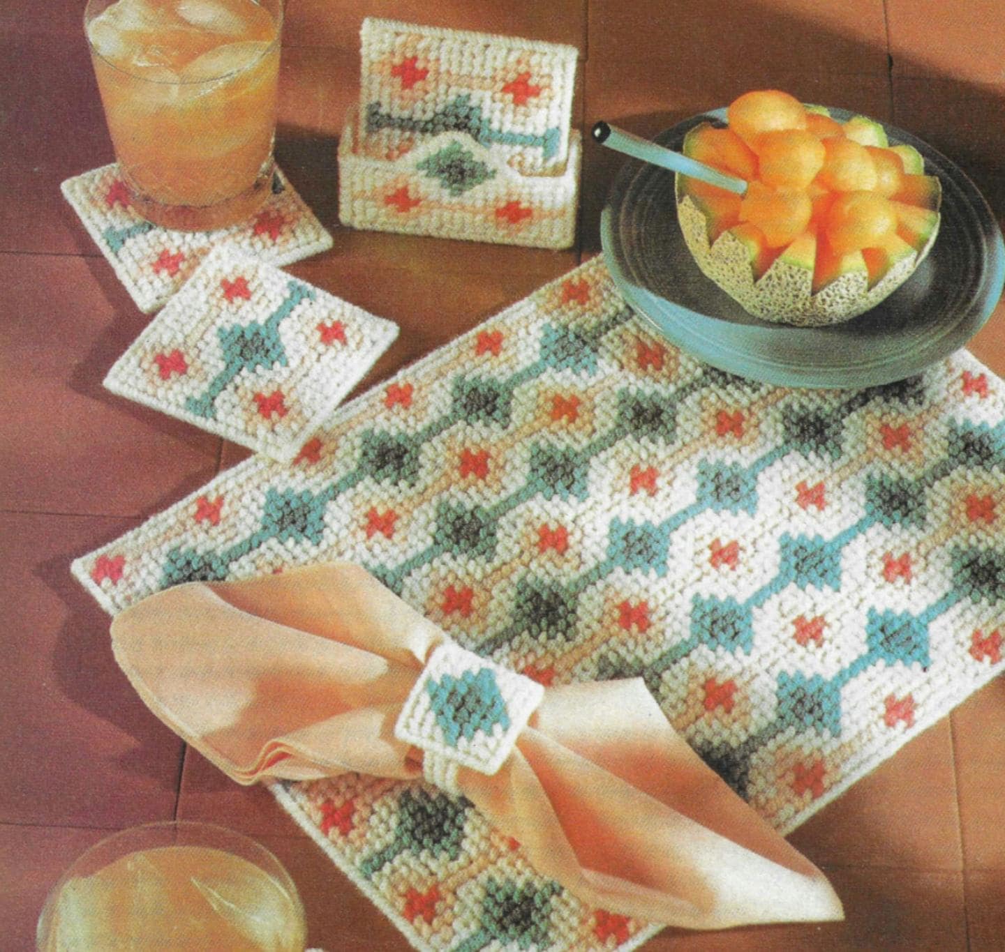 Southwest Table Set Plastic Canvas Pattern PDF - Etsy