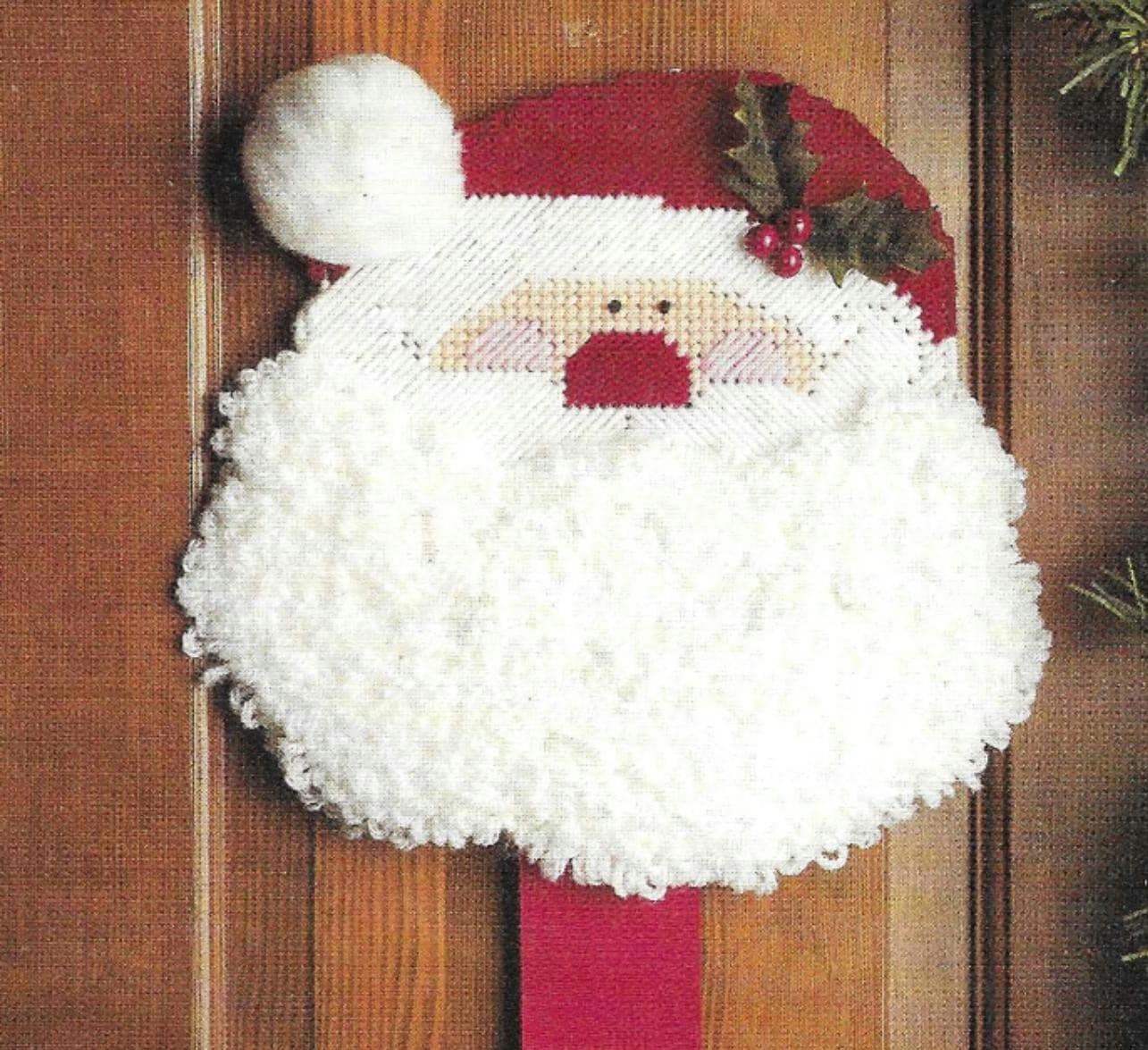 Fluffy Beard Santa Door Decor Plastic Canvas Pattern PDF - Etsy