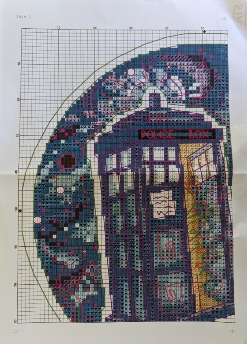 Dr. Who, TARDIS, Counted Cross Stitch Kit, 14 Count - Etsy