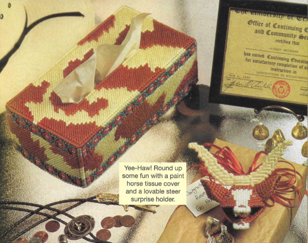 Bushel Basket, Longhorn Cow Plastic Canvas Pattern PDF - Etsy