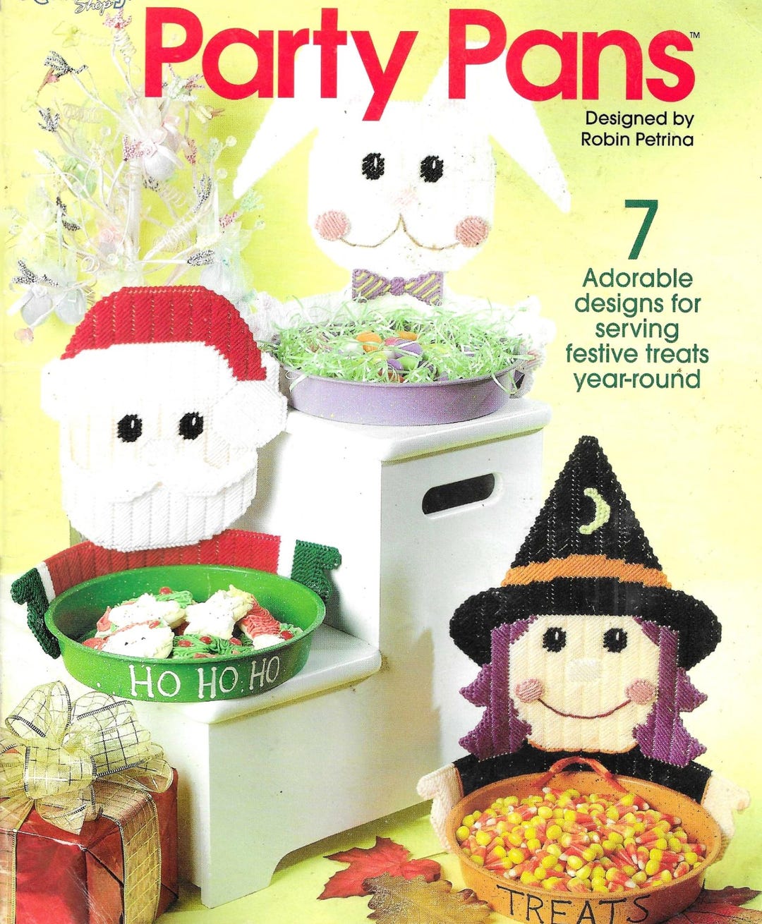Party Pans 7 Plastic Canvas Patterns PDF - Etsy
