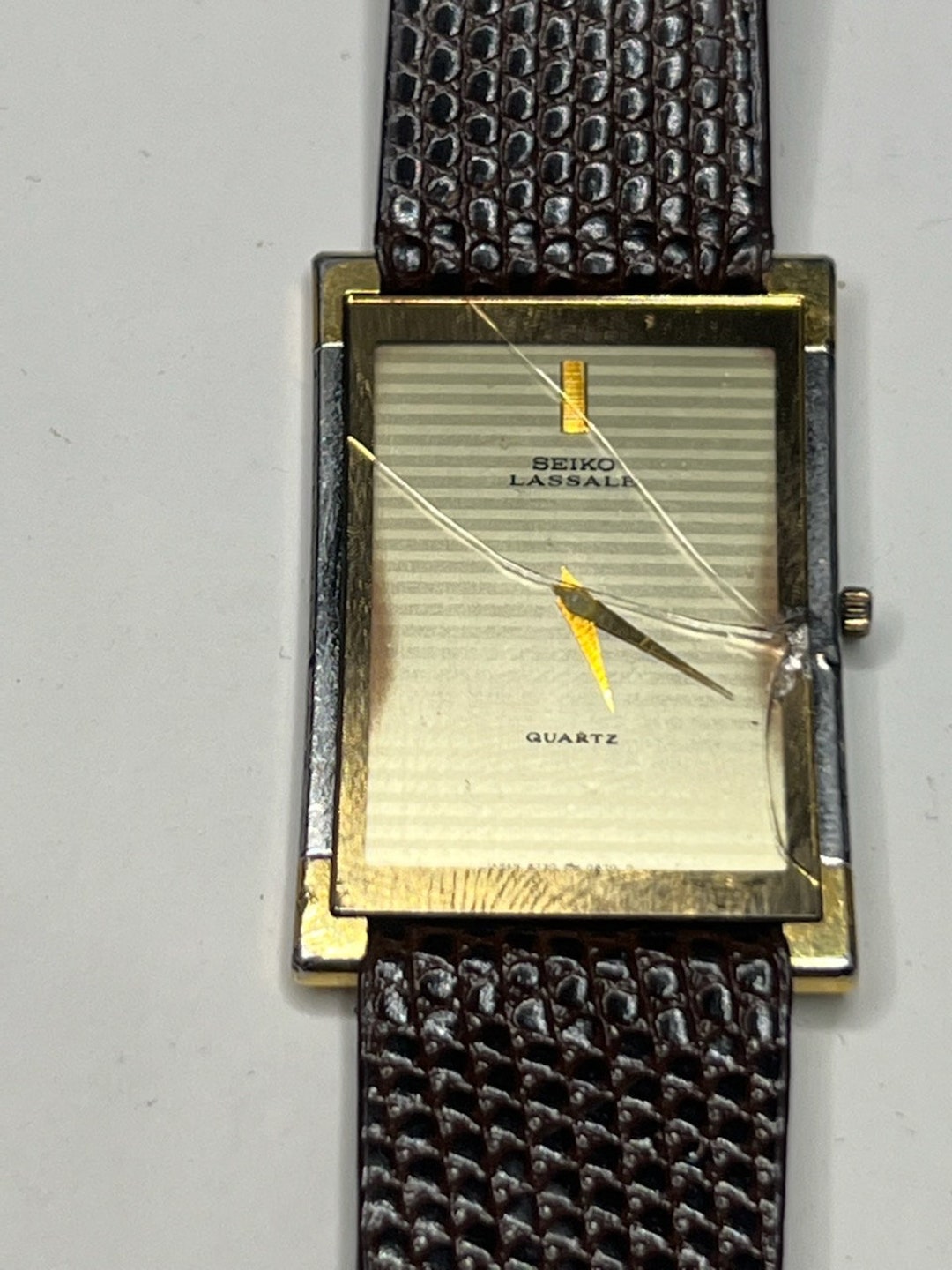 Vintage Seiko Lassale 6730-0870 Mens Tank Quartz Gold Thin - Etsy