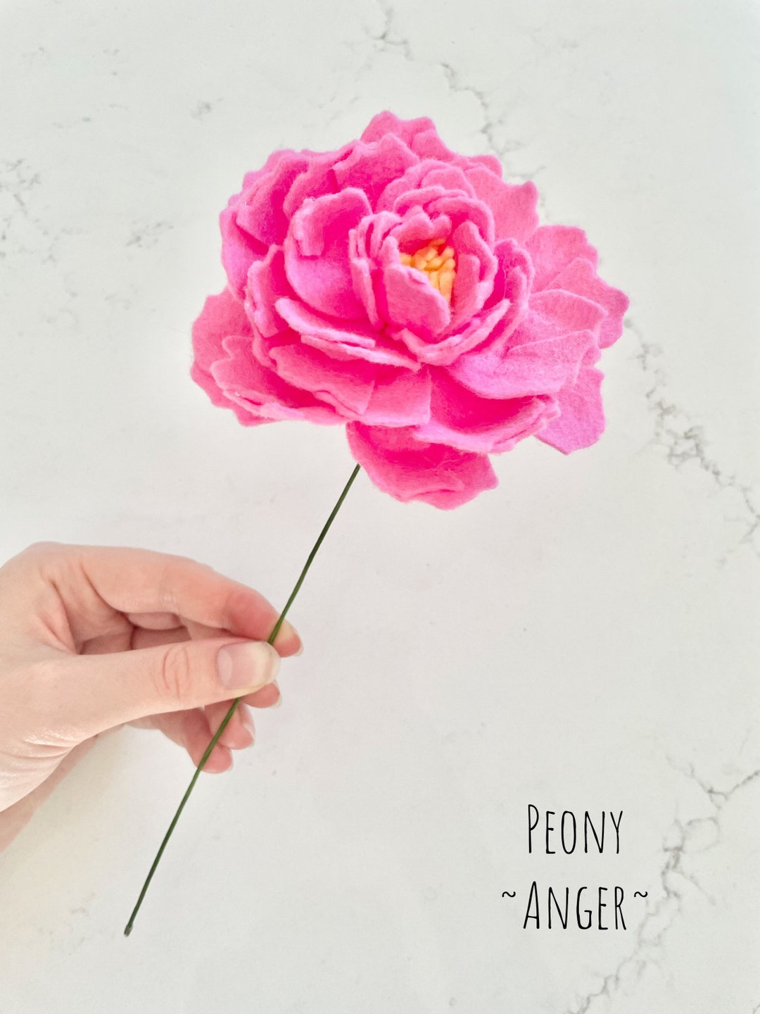 Felt Peony, Build Your Own Bouquet, Language of Flowers, Anger, Hidden ...