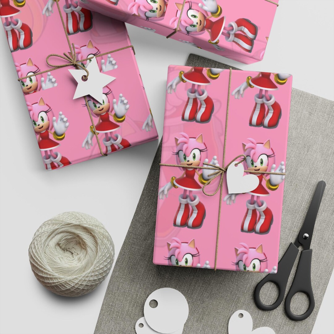 Wrapping Paper Sheets, Amy Rose From Sonic, Gift Wrap for Birthdays ...