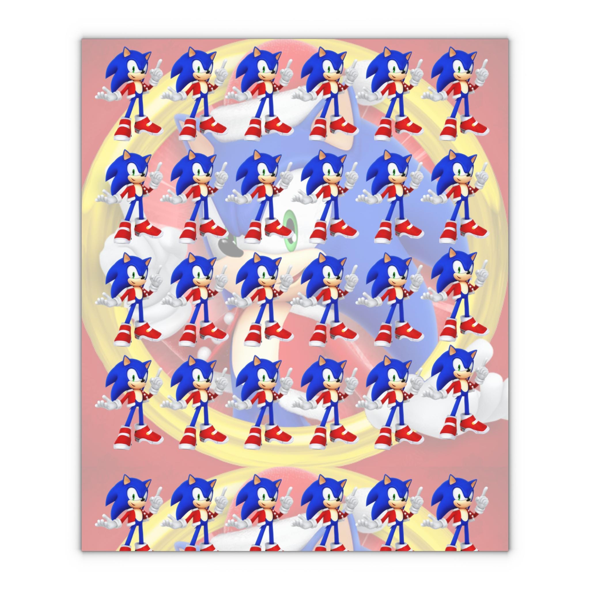 Sonic Wrapping Paper Sheets, Festive Sonic Christmas Gift Wrap, Holiday ...