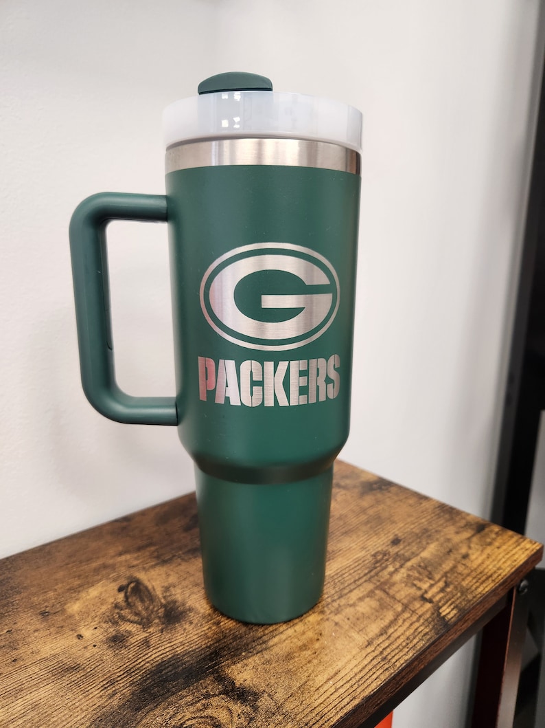 Green Bay Packers 40oz Tumbler With Lid - Etsy