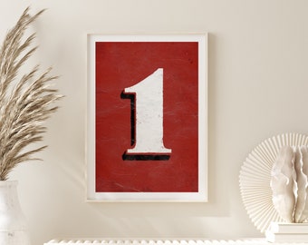 Number 1 Wall Art - Etsy