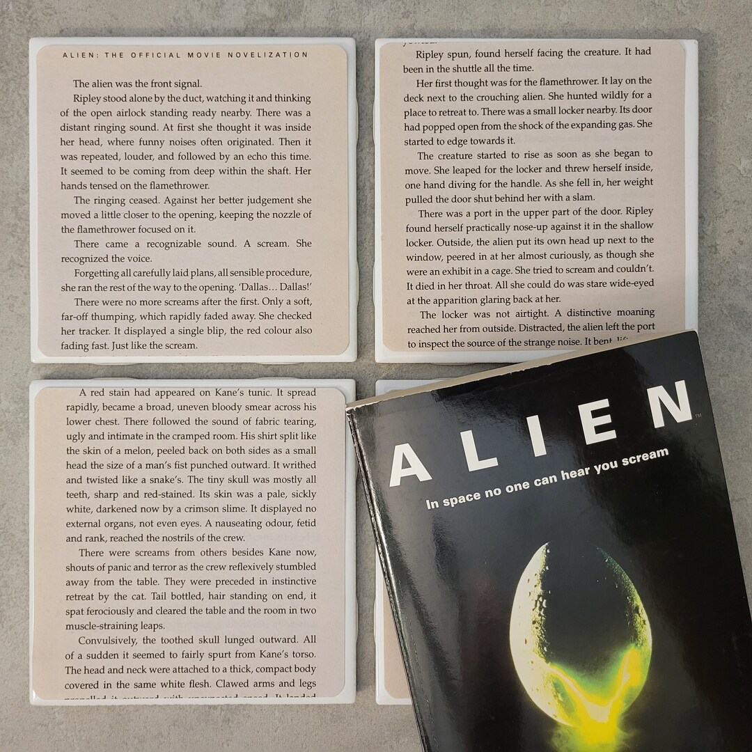 COASTERS - ALIEN Novelization - Halloween Decorations- Repurposed ...