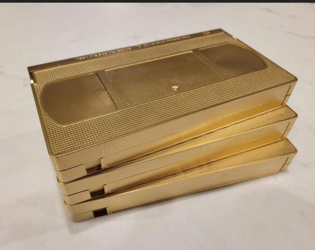 Gold Painted VHS Tape Stack: 80s/90s Party Decor - Etsy