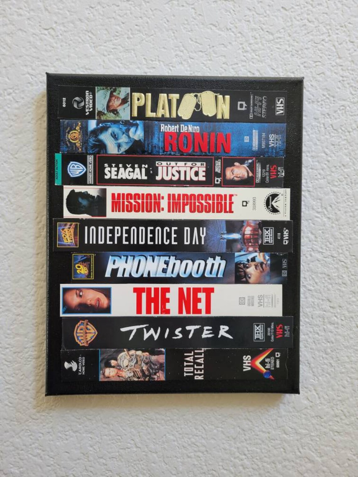 80's & 90's Original VHS Spine Stack 8x10 Canvas Wall - Etsy
