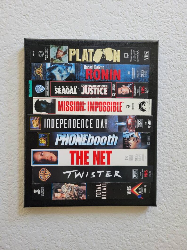 80's & 90's Original VHS Spine Stack 8x10 Canvas Wall - Etsy
