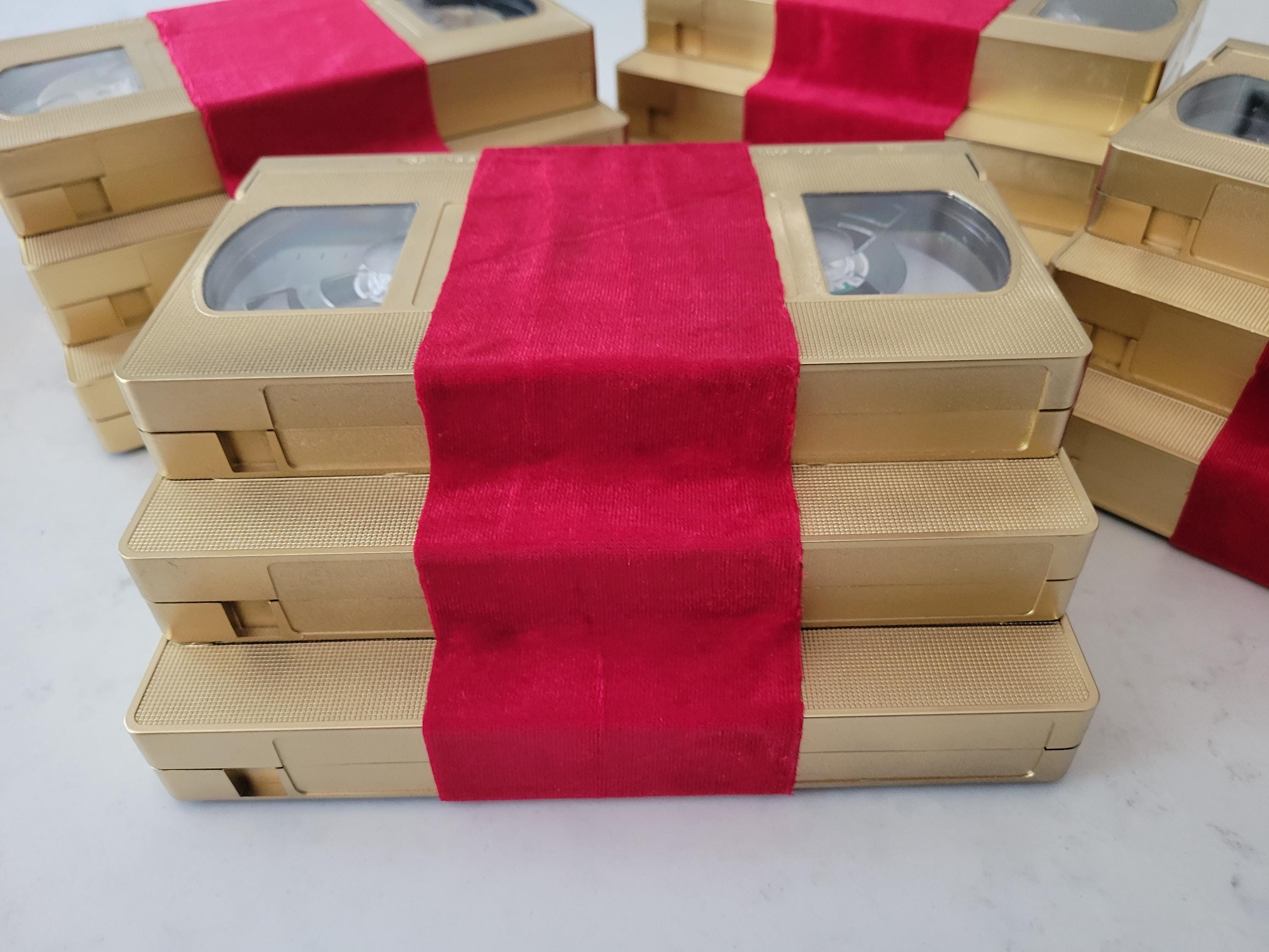 Red Carpet* VHS Gold Painted VHS Tape Stacks - Oscars Party Decorations ...
