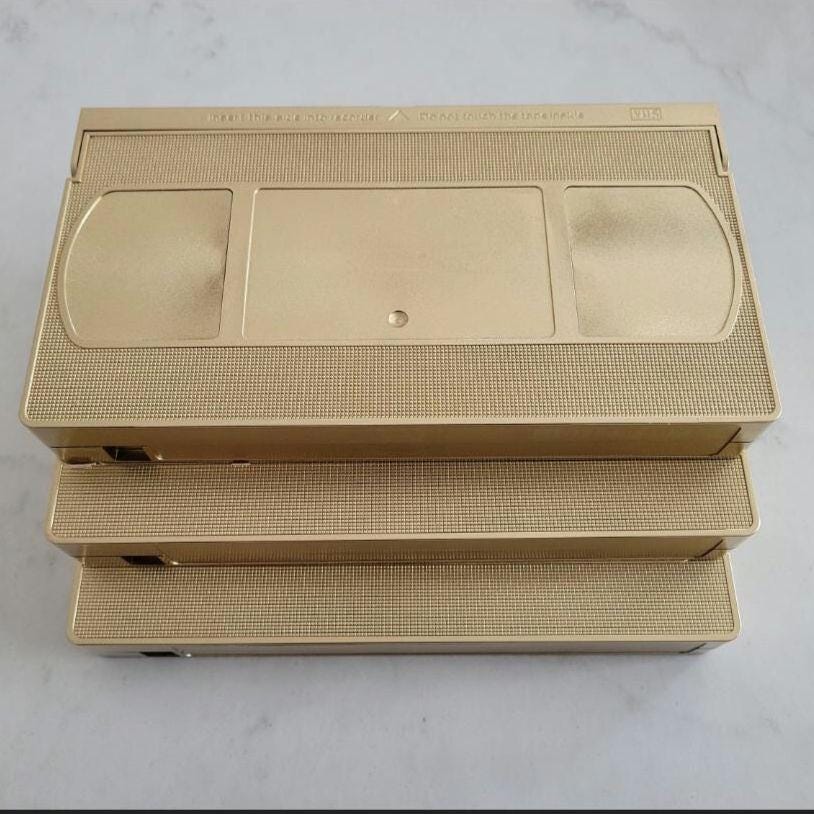 Gold Painted VHS Tape Stack: 80s/90s Party Decor - Etsy
