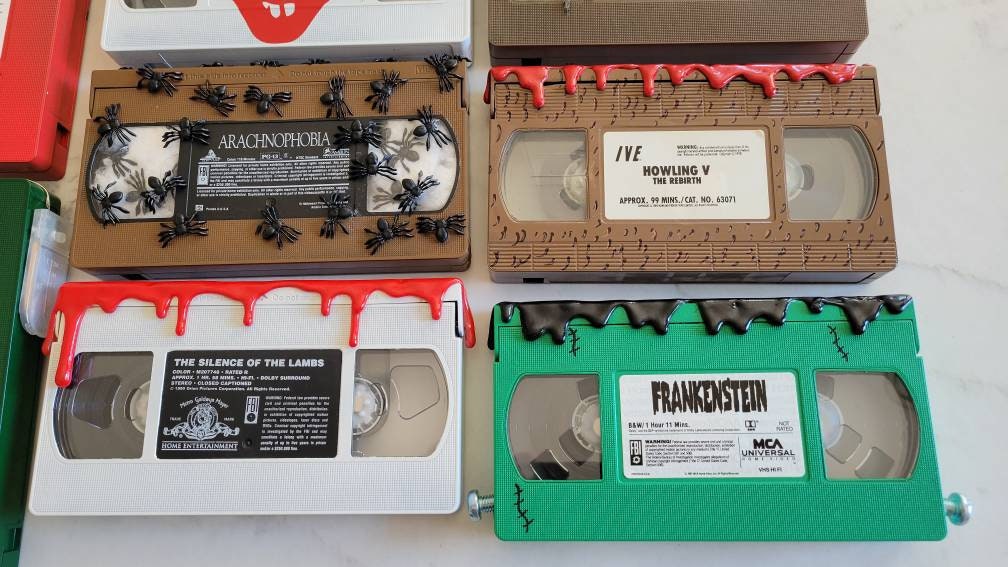 VHS Wall Decor Horror/thriller Edition Upcycled VHS Tapes - Etsy