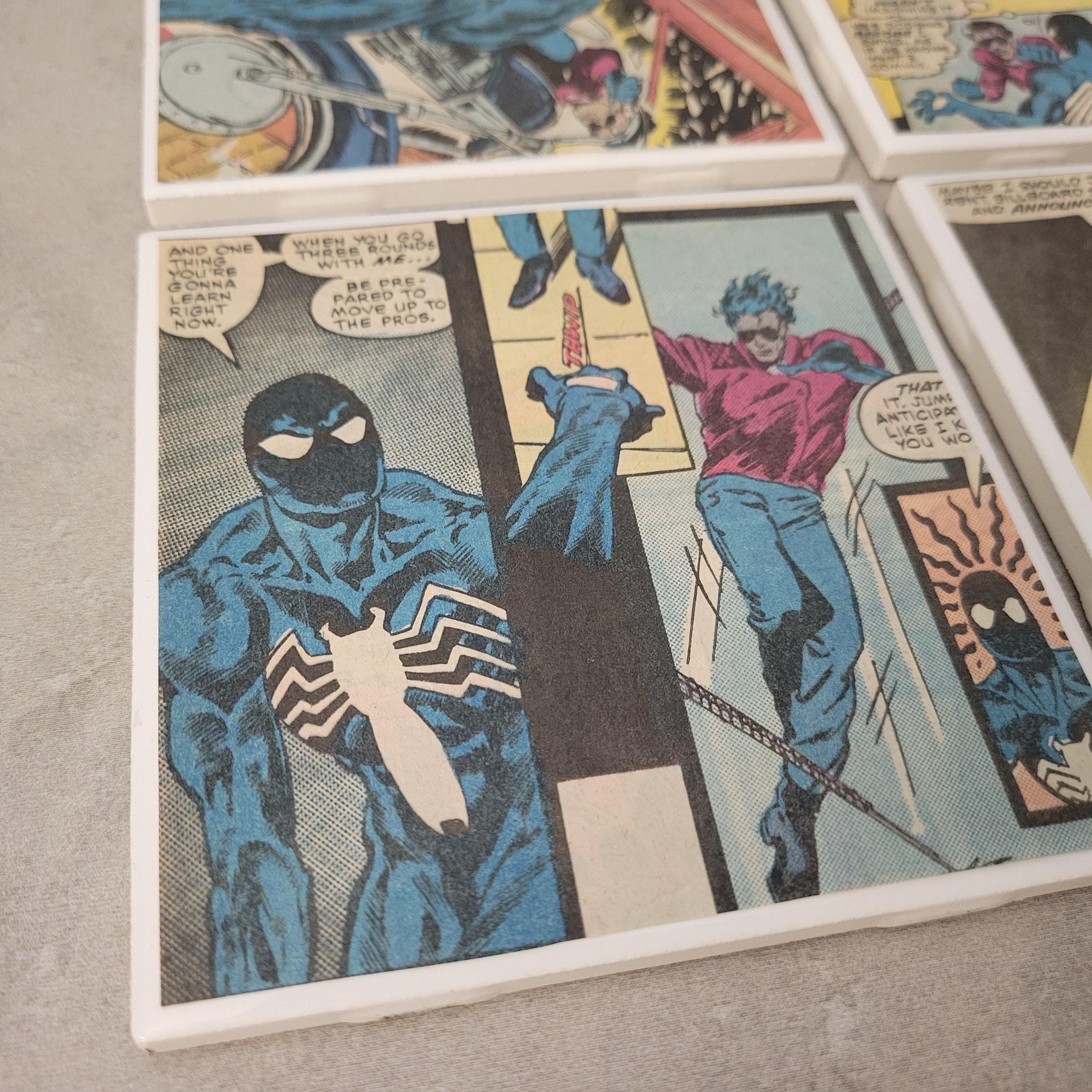 COASTERS - VENOM 80s Comic Book Tile Coasters Cut From Comic Book Pages ...