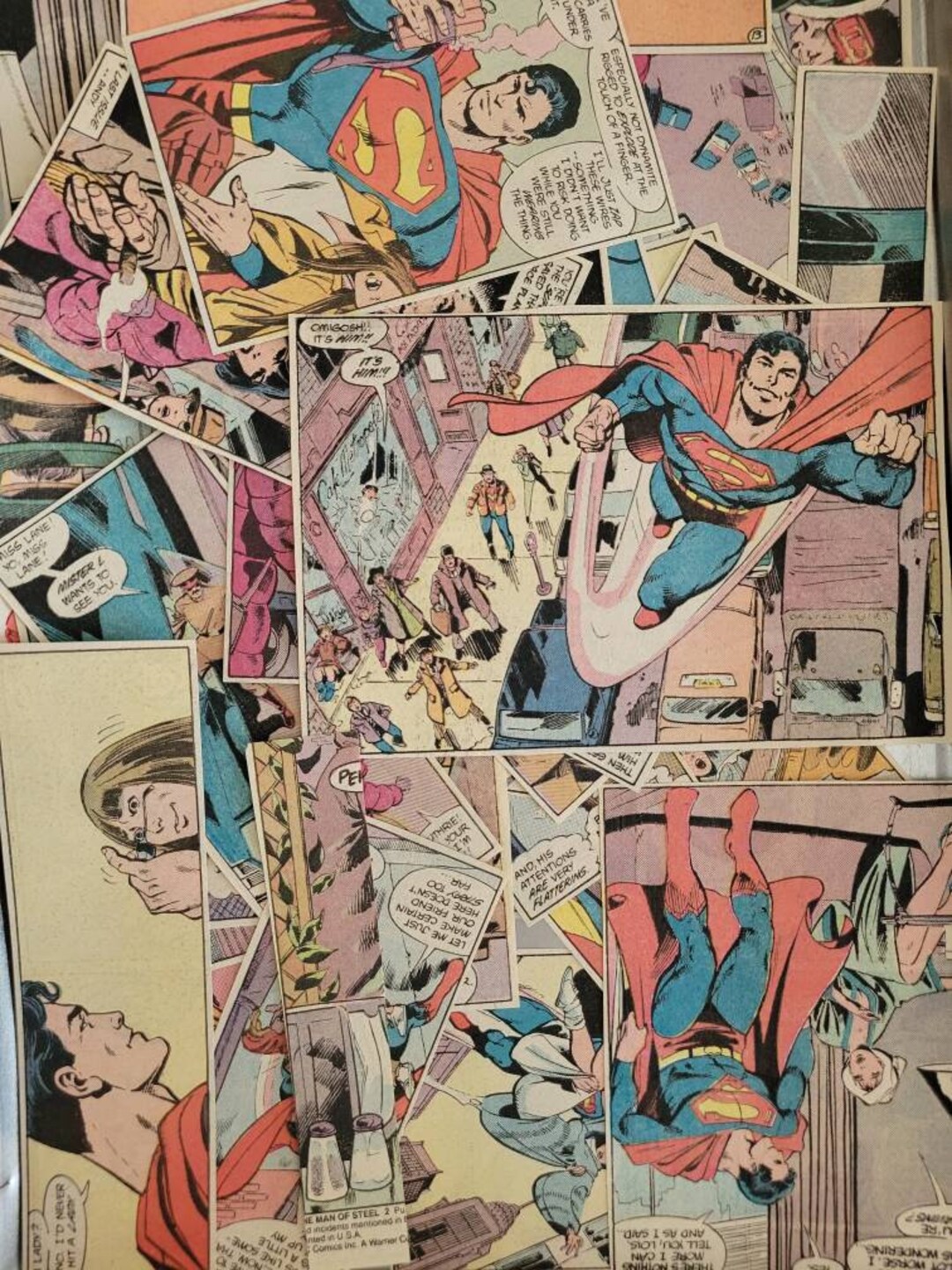 SCATTER - SUPER MAN Comic Book Table Cutouts! Birthday Party,goodie Bag ...