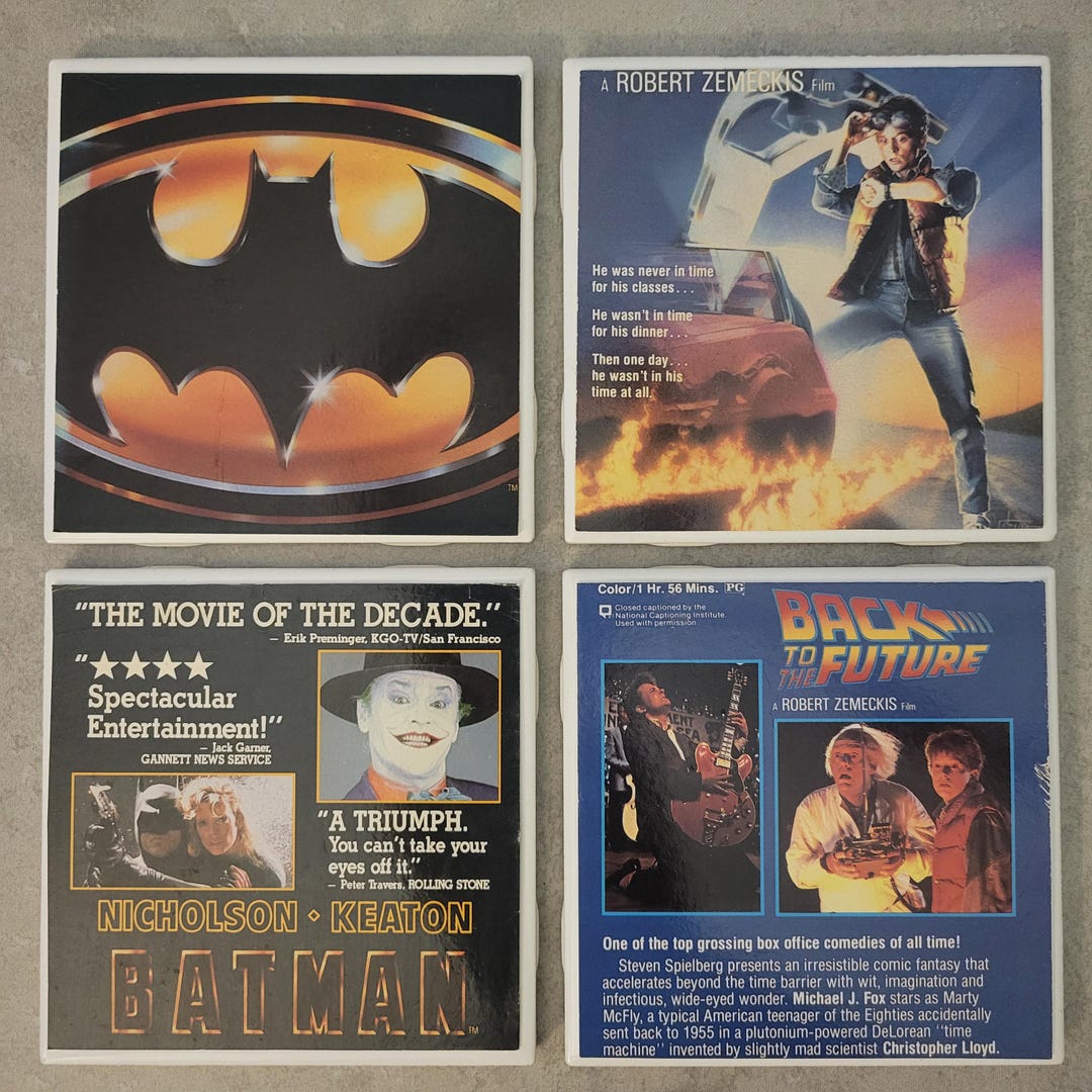 55+ VHS Coasters Made From VHS Boxes, Resin-coated, Cork-backed! Buy ...
