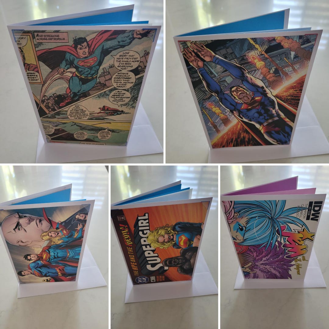 Real Comic Book Greeting Card! Comic Book Blank Inside Card With ...