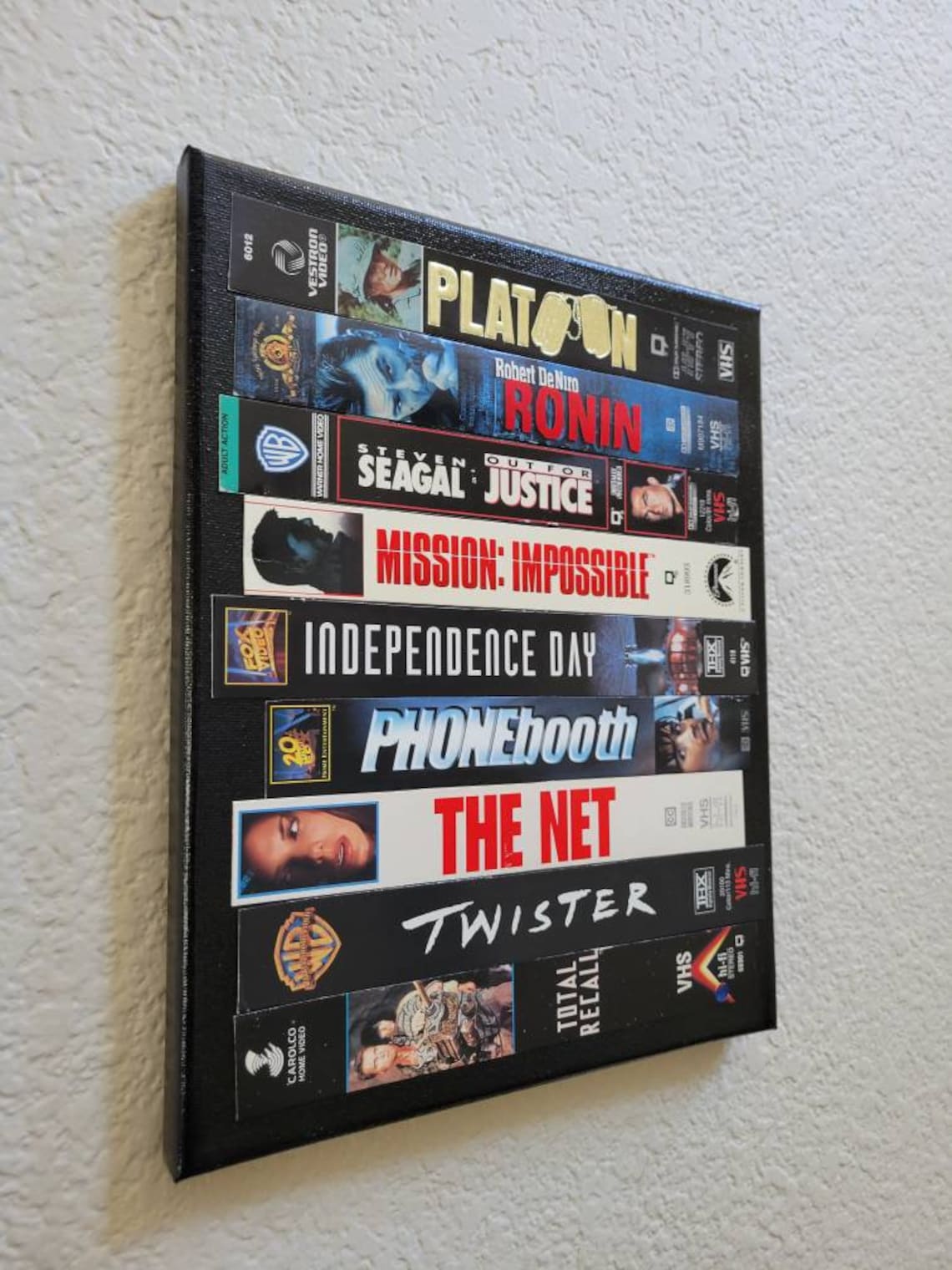 80's & 90's Original VHS Spine Stack 8x10 Canvas Wall - Etsy