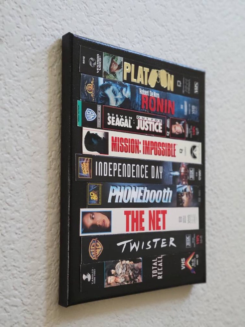 80's & 90's Original VHS Spine Stack 8x10 Canvas Wall - Etsy