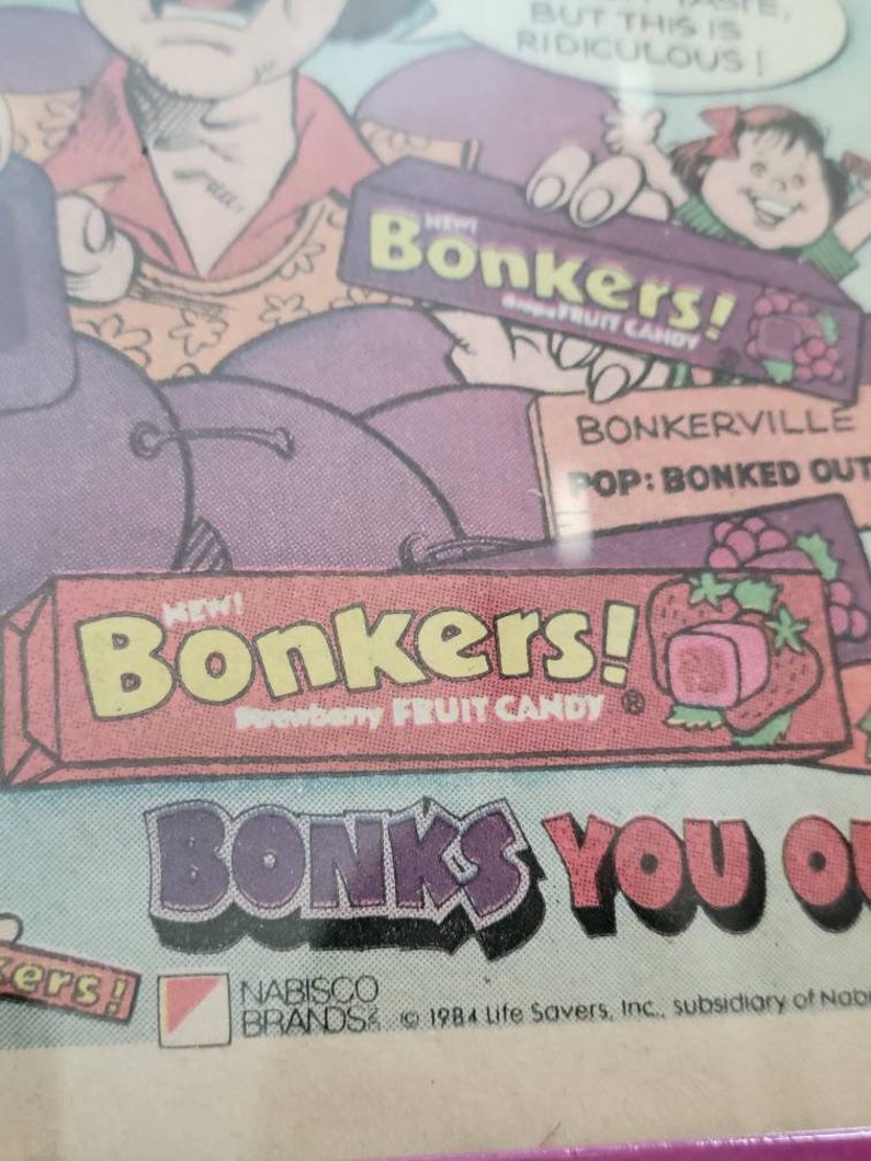 BONKERS Candy 80's Advertisement With 8x10 Frame Fun - Etsy