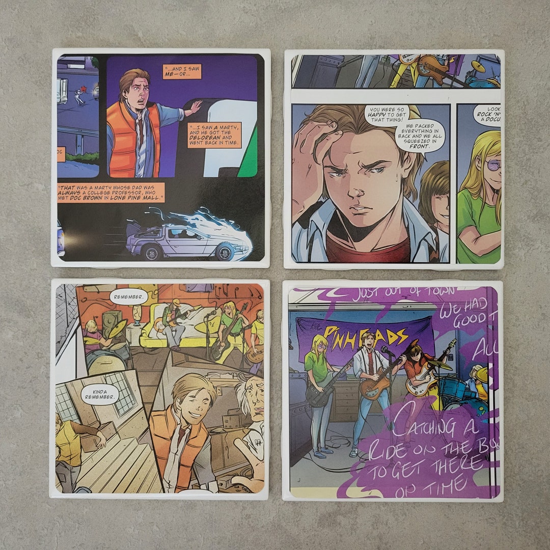 COASTERS - BACK to the Future Comic Book Tile Coasters Cut From 2016 ...