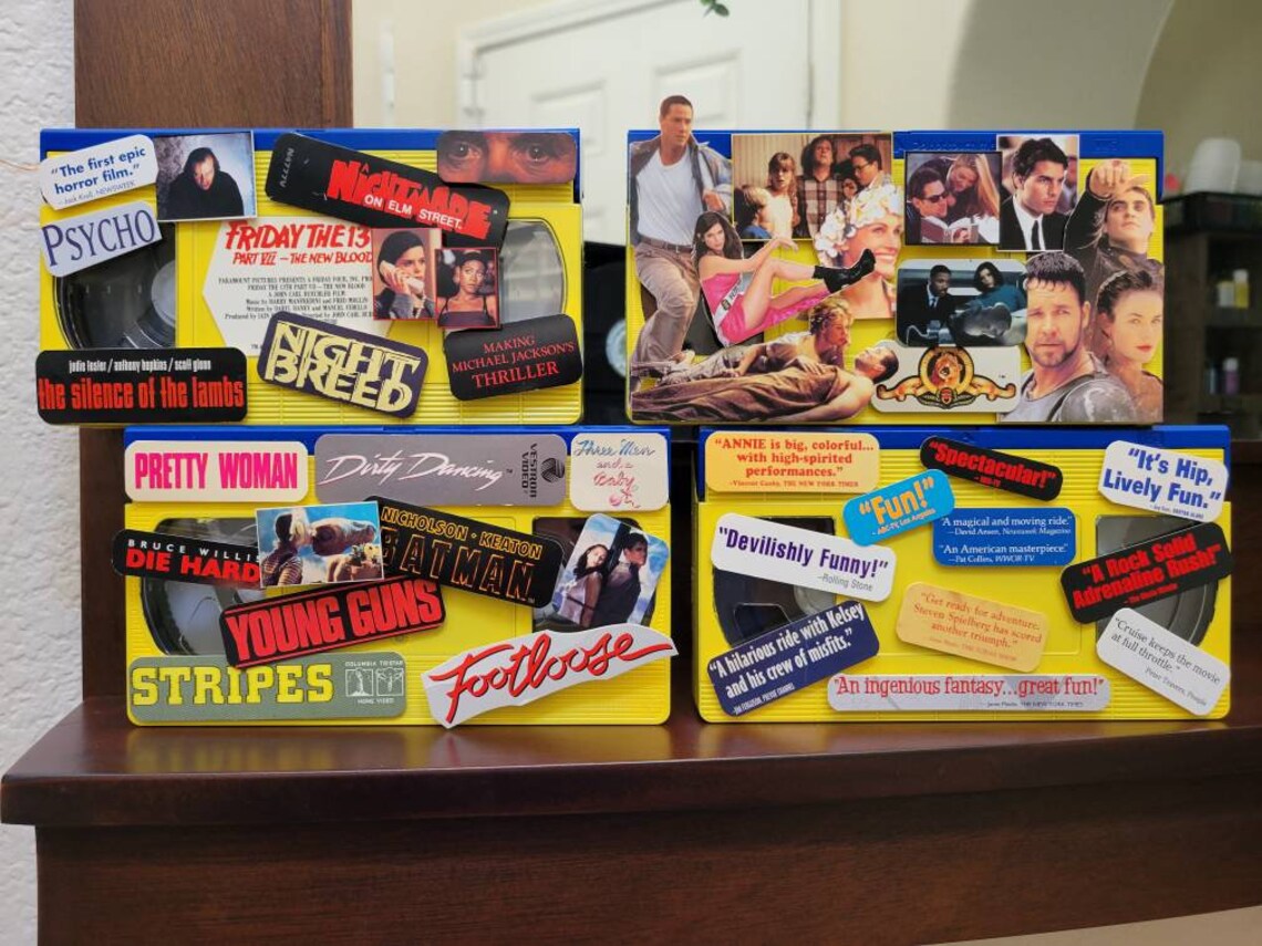 90's Wall Decor - VHS Hanging Wall Art! 90's Party Decor - Theater/game ...