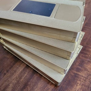 VHS Sculpture With Original Cassettes - Sealed Together - Felt Bottoms ...