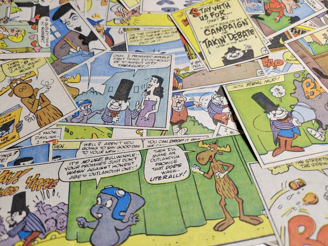SCATTER 80's Rocky & Bullwinkle Scatter 70 Comic Cutouts Comic Book ...