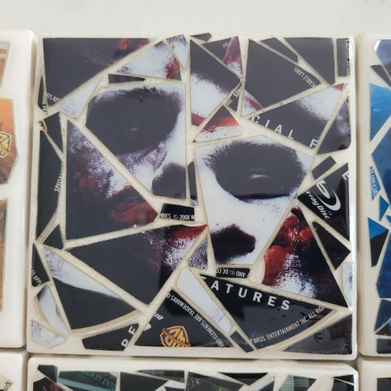 Shattered Dvds Ceramic Coasters Using Broken Dvds the - Etsy