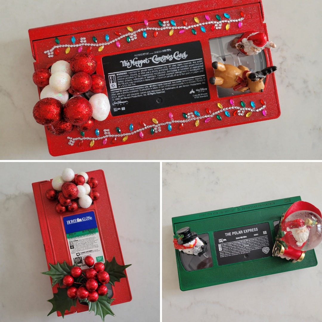 XMAS VHS Decor Home Alone, Polar Express, Muppet Christmas Carol ...