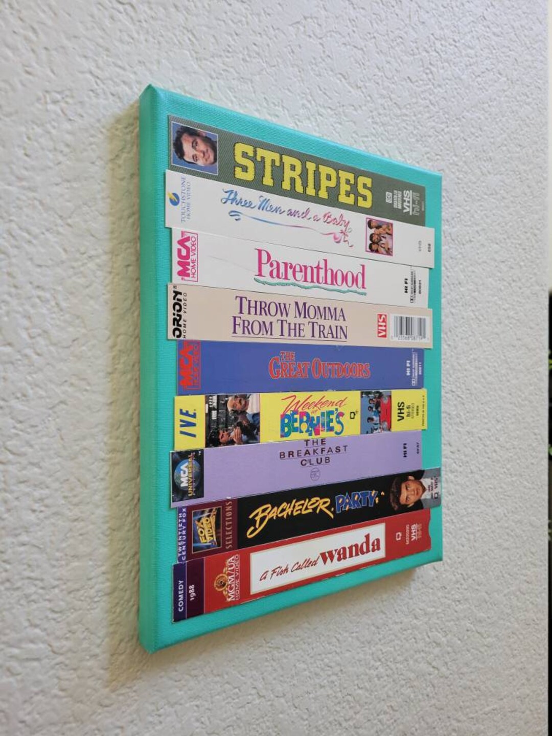 80's Comedies Original VHS Spine Stack 8x10 Canvas Wall Art Original ...