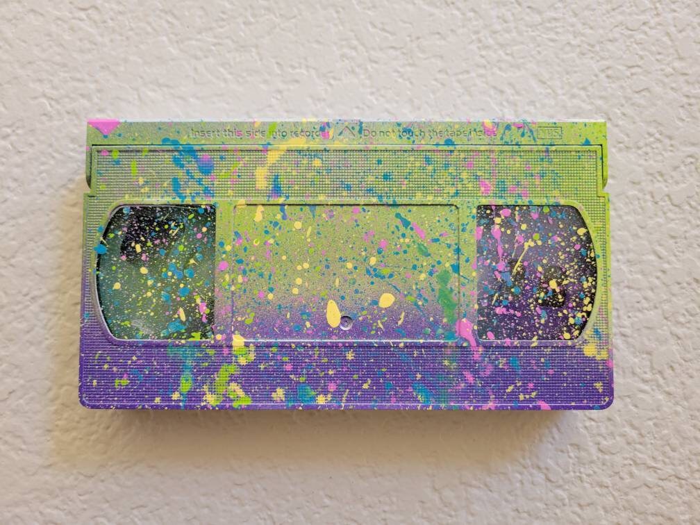 VHS Tapes Splatter Paint Wall Art Hanging Wall Art - Etsy