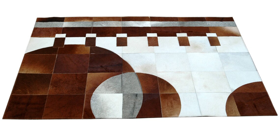 Custom Leather Rug, Home Decor Rugs, Floor Patchwork Rugs, Handmade ...