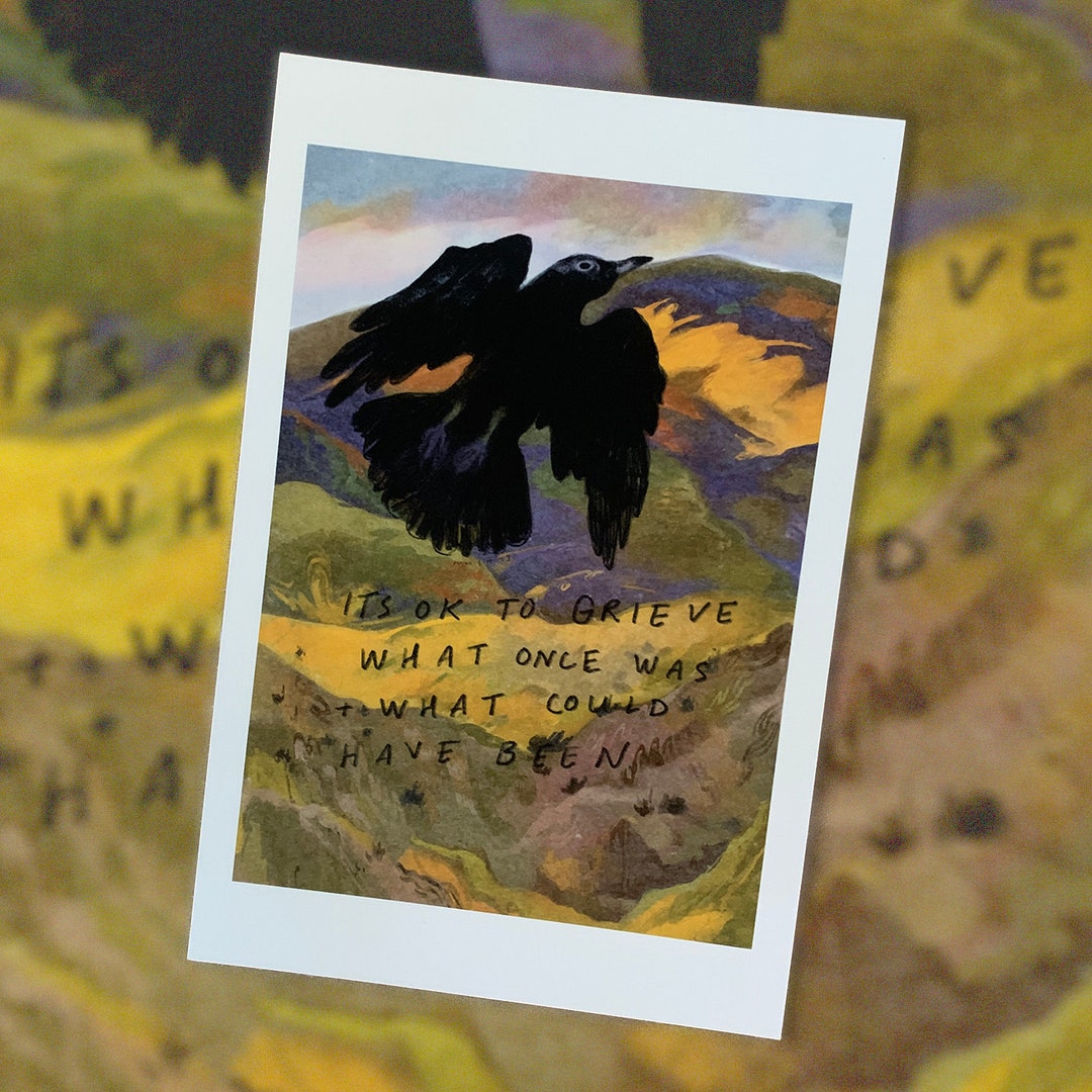Its Ok to Grieve Raven Print Bird Print Landscape Print - Etsy