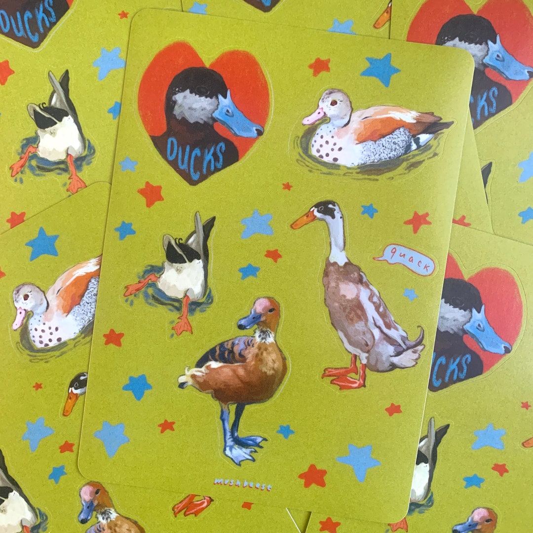 Ducks Sticker Sheet | Bird Sticker Sheet - Etsy